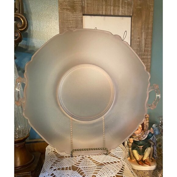 Lancaster | Dining | Vintage Lancaster Frosted Pink Depression Glass ...